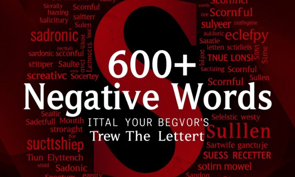 600+ Negative Words That Begin With The Letter "S"