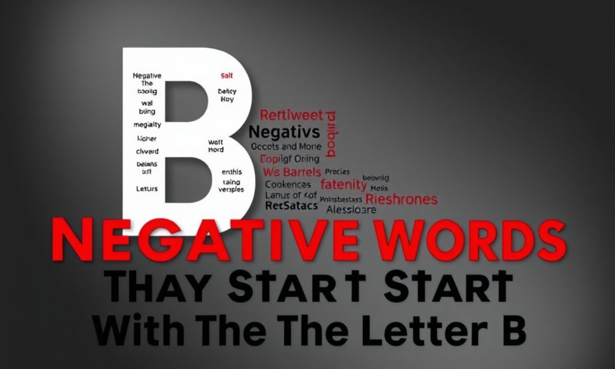 900+ Negative Words That Start With The Letter "B"